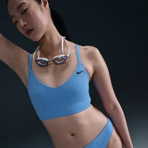 Nike Swim Water Texture Hipster Bikini Bottom - Blue