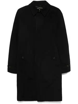 SEALUP Coated Mid-length Coat - Black
