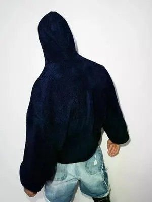Balenciaga Embroidered Bb Logo Fleece Hoodie
