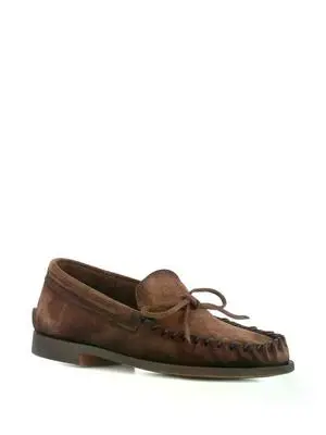 ALEXANDER HOTTO Suede Moccasin Loafers - Brown