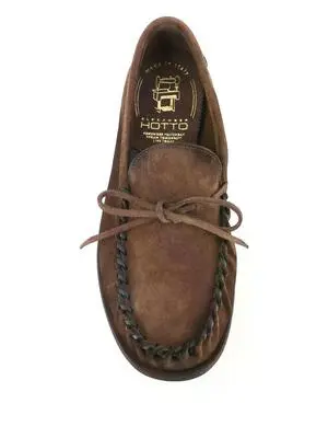 ALEXANDER HOTTO Suede Moccasin Loafers - Brown