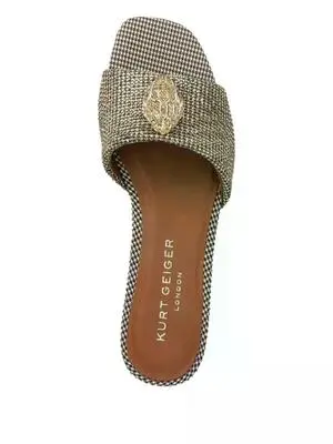 Kurt Geiger Kensington Embellished Slide Sandals - Neutrals