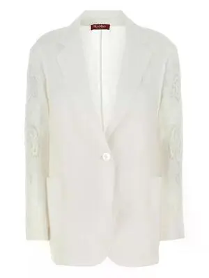 Max Mara Angizia Embroidered-sleeve Blazer
