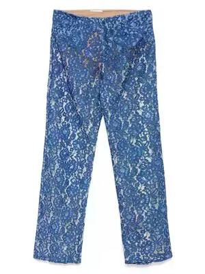 RAME Floral-lace Trousers - Blue