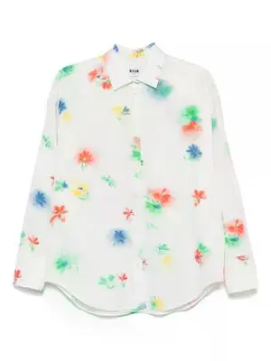 MSGM Floral-print Shirt