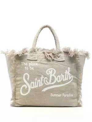 MC2 SAINT BARTH Linen Tote Bag - Neutrals