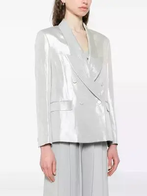 RAME Metallic Double-breasted Blazer