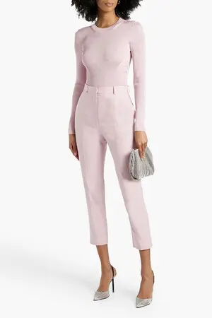 Alexander McQueen Cropped Slim-leg Wool-twill Trousers