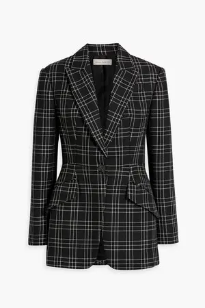 Alexander McQueen Checked Wool-twill Blazer