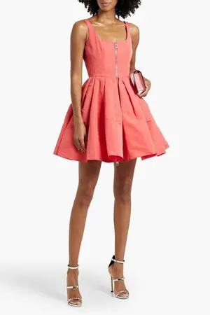 Alexander McQueen Flared Faille Mini Dress