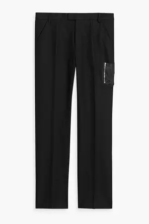 Alexander McQueen Shell-trimmed Cotton-canvas Pants