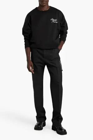 Alexander McQueen Shell-trimmed Cotton-canvas Pants