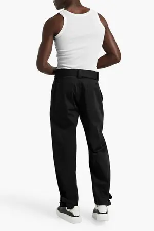 Alexander McQueen Belted Cotton-twill Pants