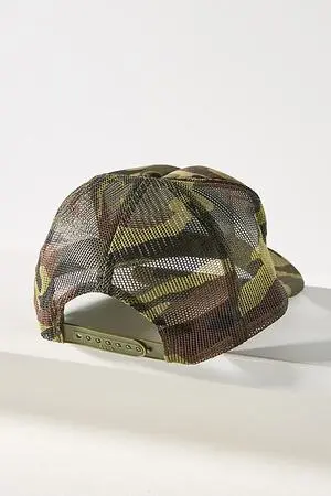FRIDAY FEELIN Salty Moms Club Trucker Hat - Green Pattern