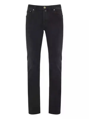 Jacob Cohen Black Wash Pants For Men
