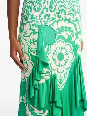 Etro Asymmetric Floral Skirt
