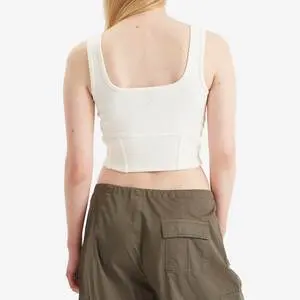 JORDAN Ribbed Cropped Tank Top