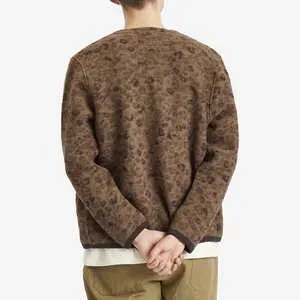 Universal Works Leopard Wool Fleece Cardigan