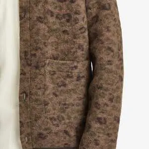 Universal Works Leopard Wool Fleece Cardigan