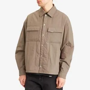 REPRESENT Quilted Overshirt - Mid Grey