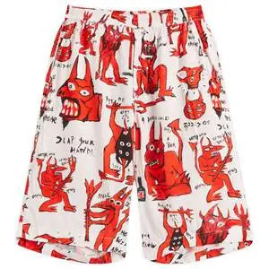 ENDLESS JOY Devil Printed Shorts - White