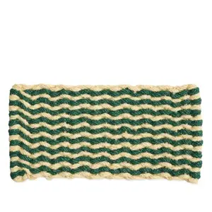 HAY Coco Door Mat Stripe Wave - Dark Green/white