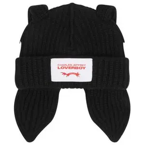 CHARLES JEFFREY Chunky Rabbit Beanie - Black
