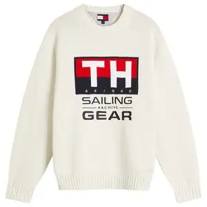Tommy Hilfiger Gi Sailing Crewneck Knit Sweater - White