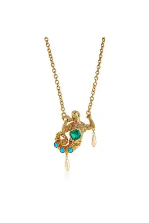 KENNETH JAY LANE Merman Pendant Necklace - Gold