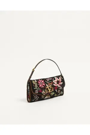 Valentino Garavani Devain Embroidered Shoulder Bag