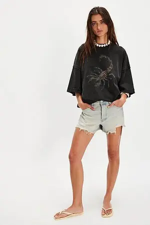 Free People We The Free Graphic Oversized Cotton T-shirt