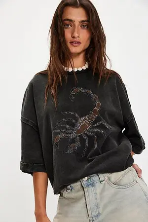 Free People We The Free Graphic Oversized Cotton T-shirt