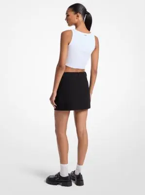 Michael Kors Crepe Mini Skirt - Black
