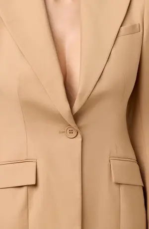 Naked Wardrobe One-button Blazer - Camel