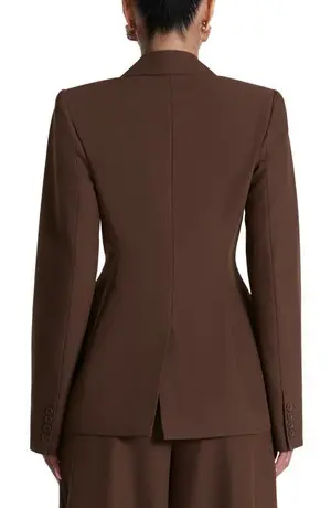 Naked Wardrobe One-button Blazer - Chocolate