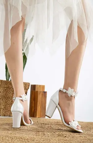 FOREVER & ALWAYS SHOES Vivian Bridal Leather Sandals