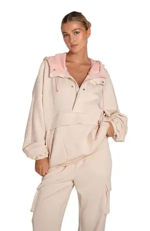 BELLE & BLOOM Panelled Hoodie - Blush