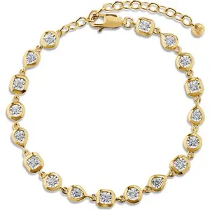 Monica Vinader Lab Grown Diamond Bezel Bracelet - 18ct Gold Vermeil /lab Diamond