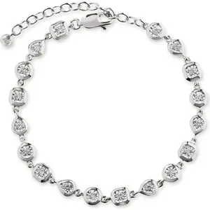 Monica Vinader Lab Grown Diamond Bezel Bracelet - Sterling Silver / Lab Diamond