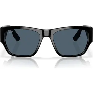 COSTA DEL MAR Costa Del Mar Suenos 57mm Polarized Rectangular Sunglasses Black/ Gray 580p