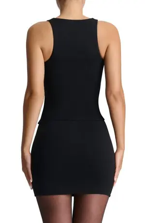 Naked Wardrobe Essential Square Neck Tank - Black