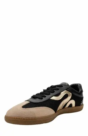 FOREVER & ALWAYS SHOES Perry Leather Sneakers - Black Leather