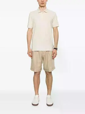 BOSS Patterned-jacquard Polo Shirt - Neutrals