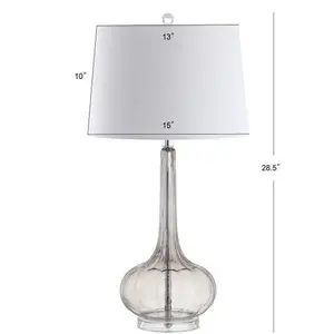 JONATHAN Y Bette 28.5" Glass Teardrop Led Table Lamp - Smoke Gray