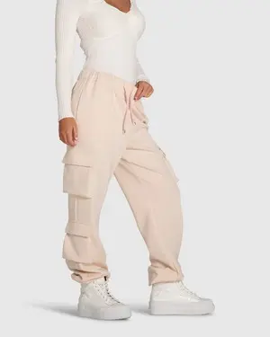 BELLE & BLOOM Cargo Track Pants - Blush