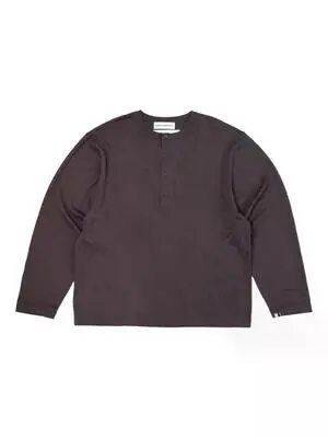 Extreme Cashmere Nº 407 Long-sleeve Henley Top