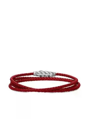 David Yurman Sterling Chevron Triple Wrap Bracelet - Silver