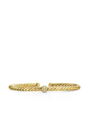 David Yurman 18k Yellow Diamond Cablespira® Bangle - Gold