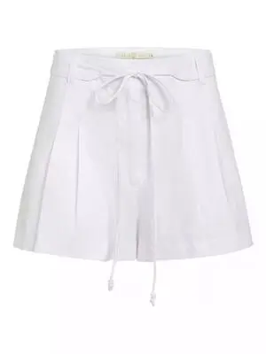MARIE OLIVER Lander Pleated Shorts - White