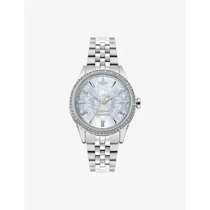 VIVIENNE WESTWOOD Little Wallace Swarovski Crystal Watch - Silver/light Blue